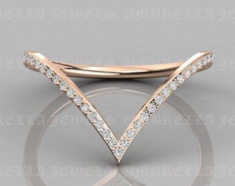 Gold V Shaped Ring - Etsy