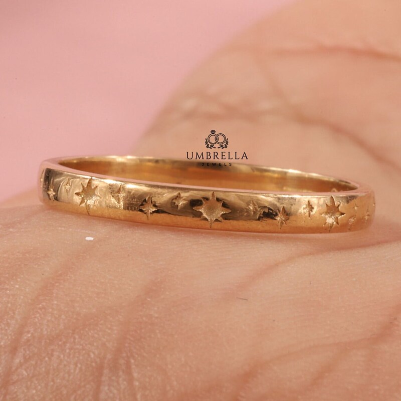 Star Wedding Band - Etsy