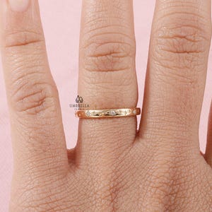Diamond Starburst Wedding Band, Vintage Star Band, 14K Yellow Gold Band ...