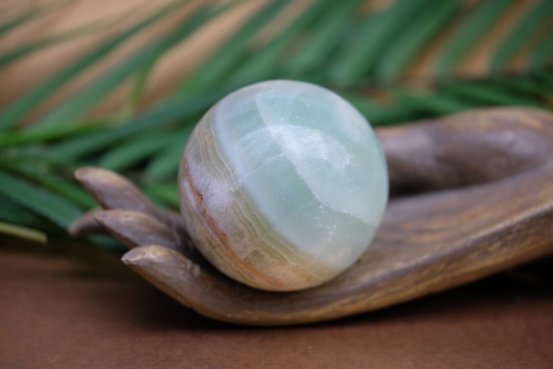 Pistachio Banded Calcite Sphere Pakistan - Etsy