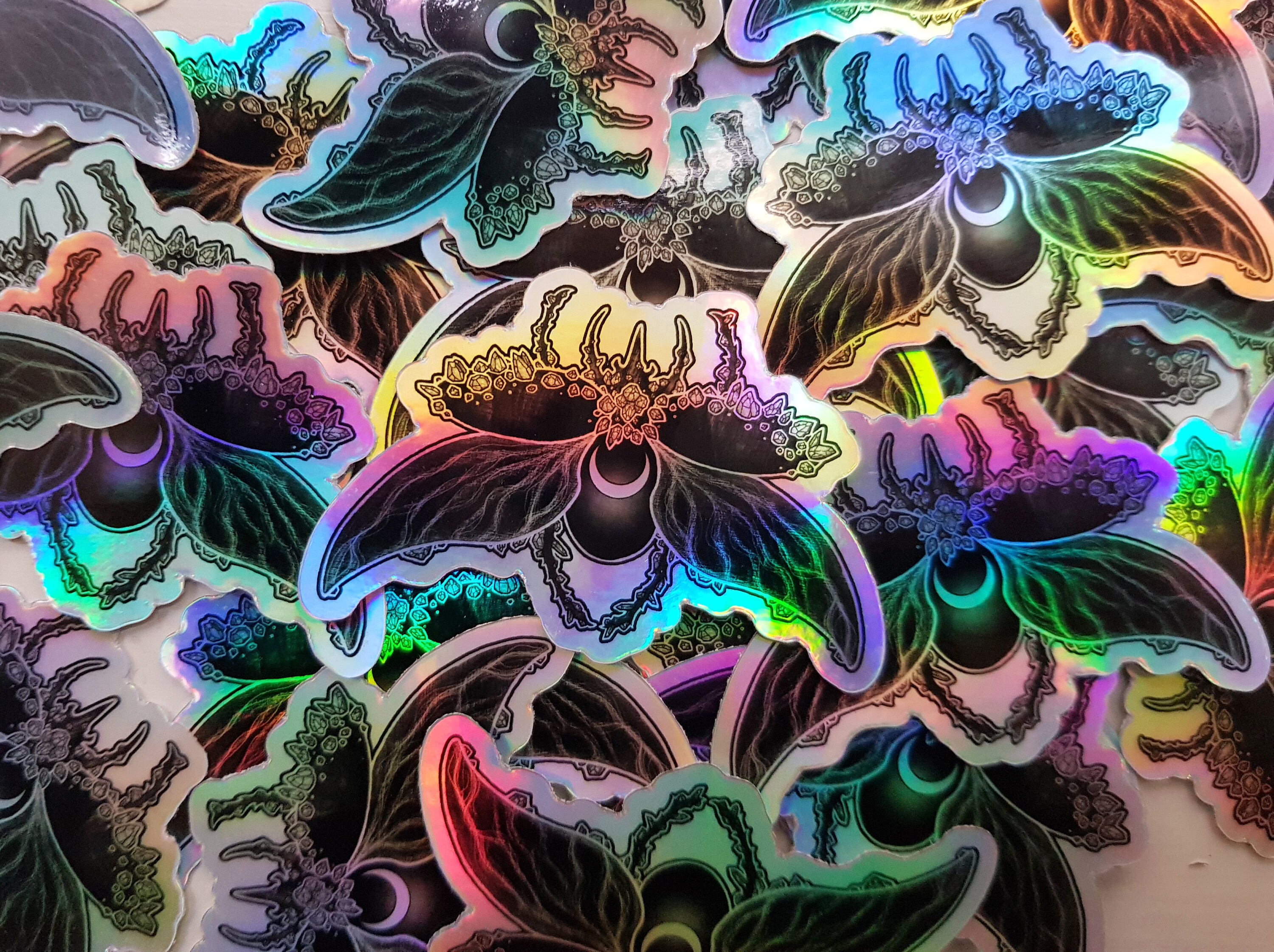 Beetle holographic sticker | Etsy