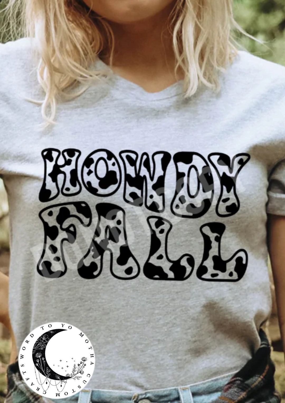 Cow Print Howdy Fall - Etsy