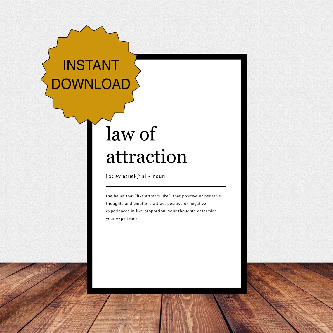 Law of Attraction Definition Print Spiritual Wall Decor - Etsy