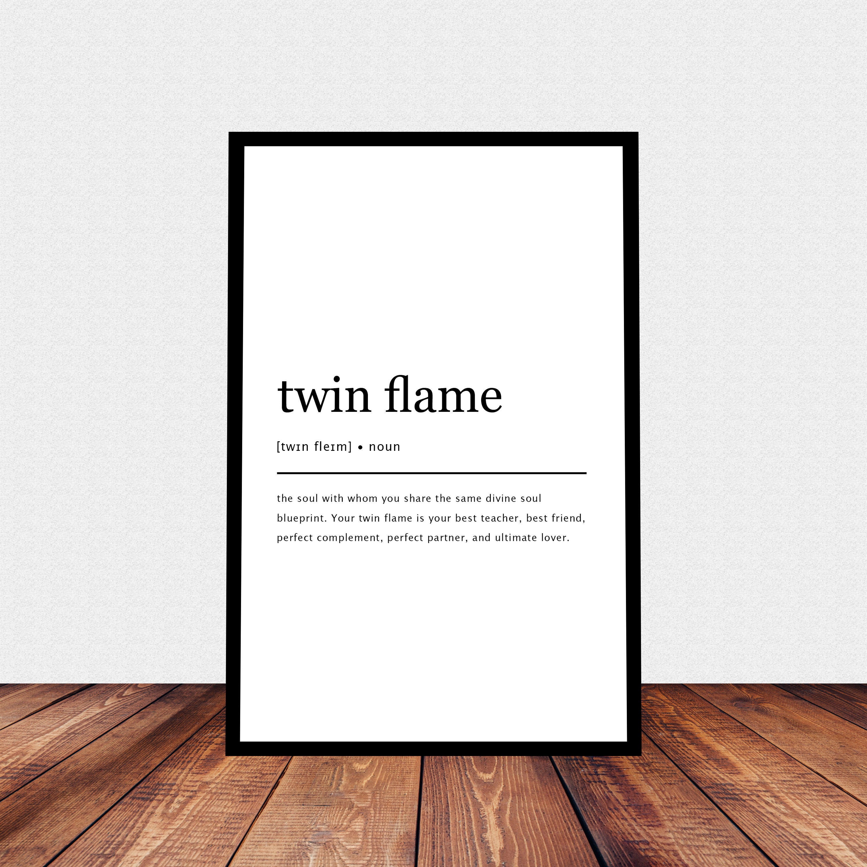 Twin Flame Definition Print Spiritual Wall Decor Spiritual - Etsy