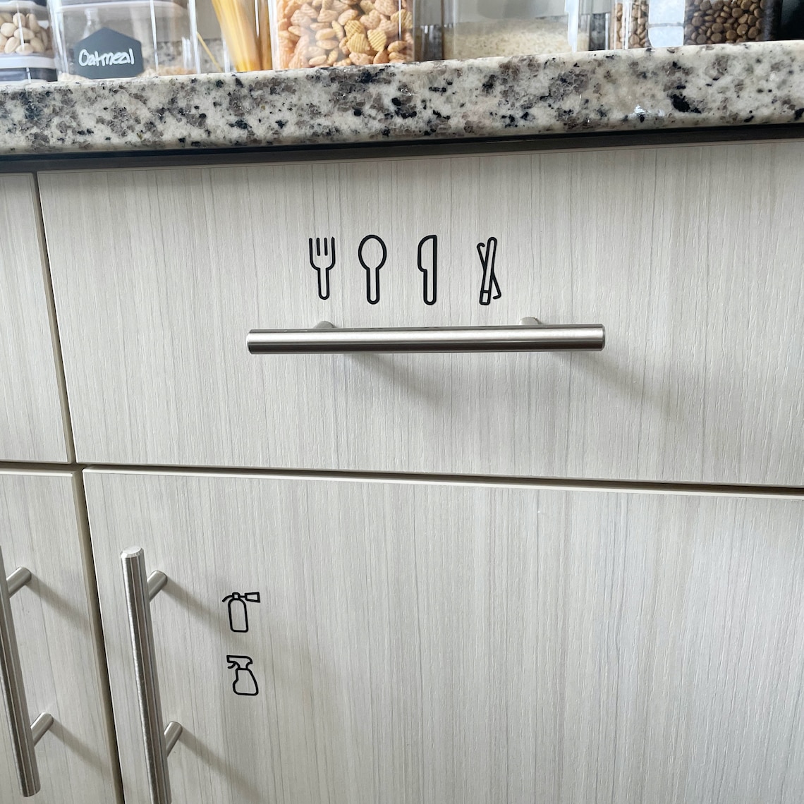 Kitchen Cabinet Label Decals extended Set 55 Icon Label - Etsy