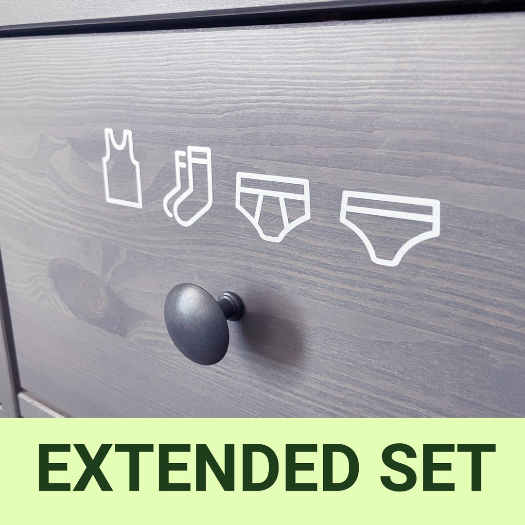 Dresser/closet Label Decals (extended Set) - 25 Icon Label Decals - Etsy