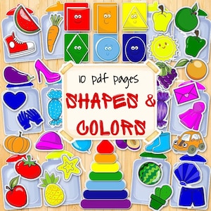 Shapes and Color Matching Activity Shape Match Printable | Etsy