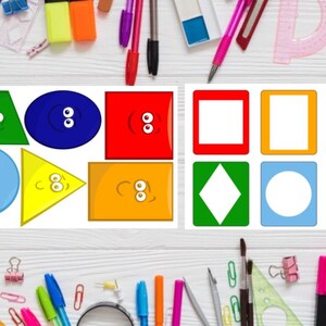 Shapes and Color Matching Activity Shape Match Printable - Etsy