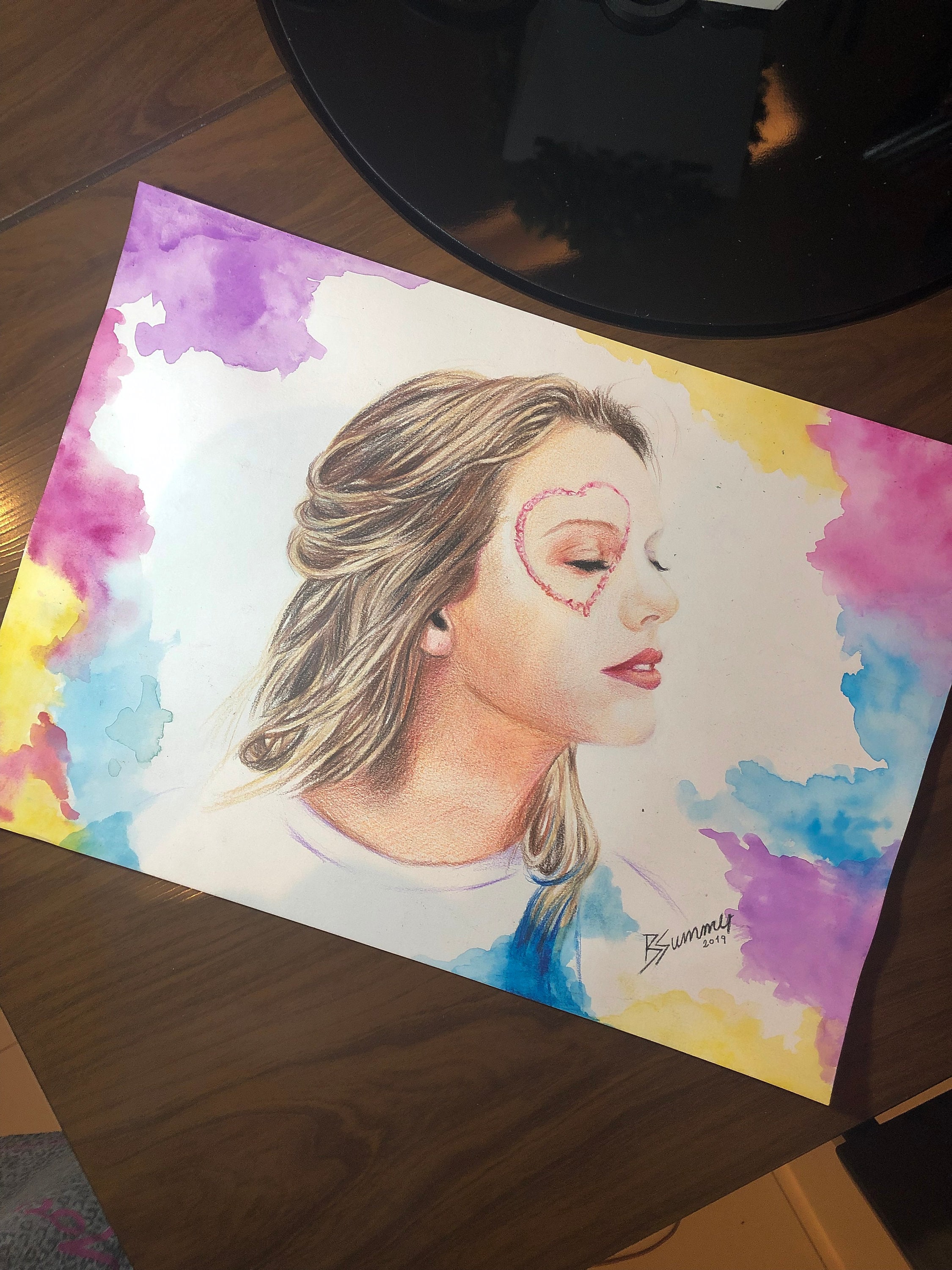Taylor Swift Drawing Colored