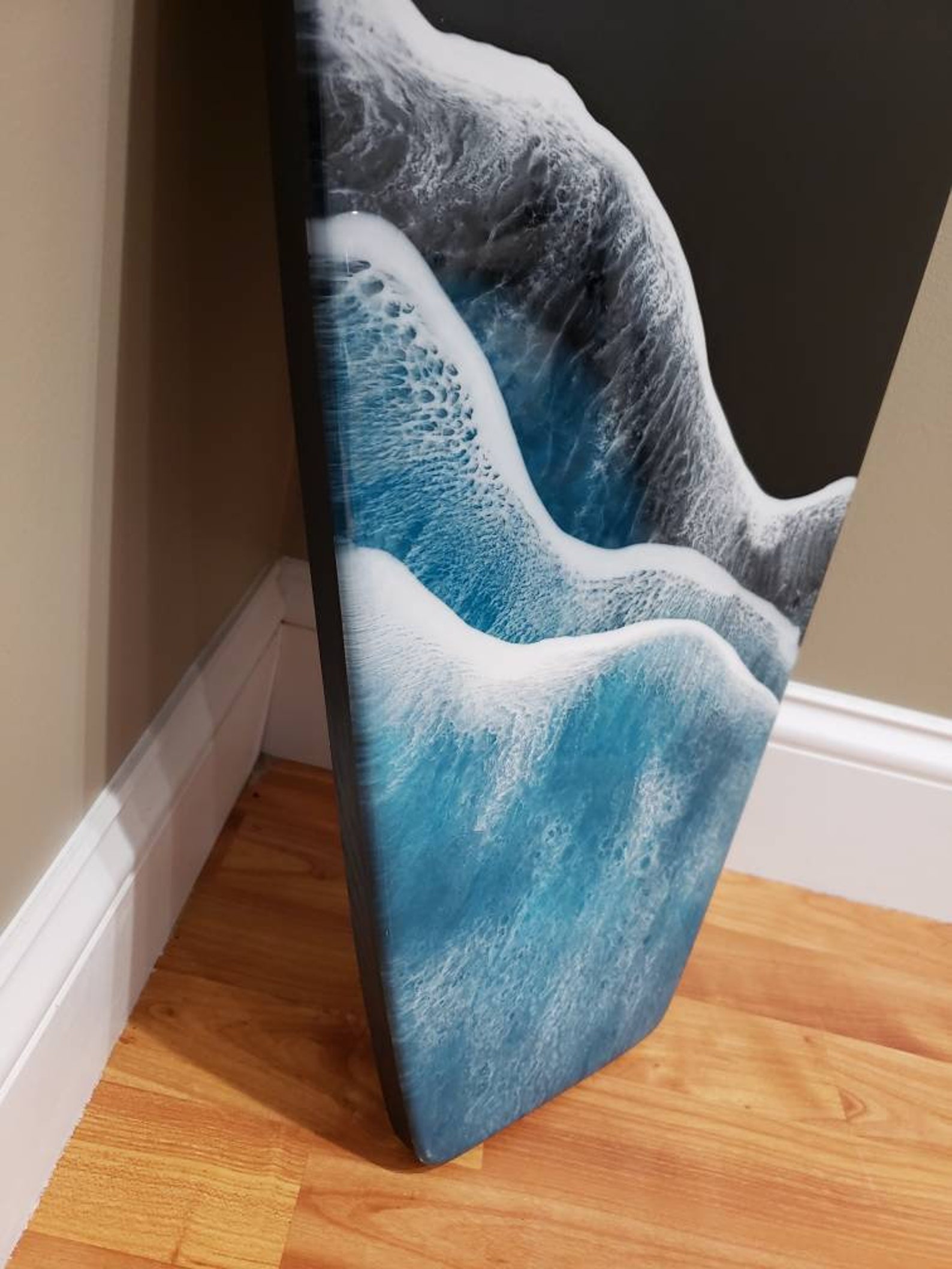 Black Surfboard Ocean Art Coastal Beach House Décor Beach - Etsy