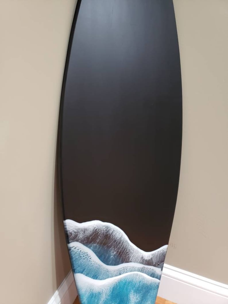 Black Surfboard Ocean Art Coastal Beach House Décor Beach - Etsy