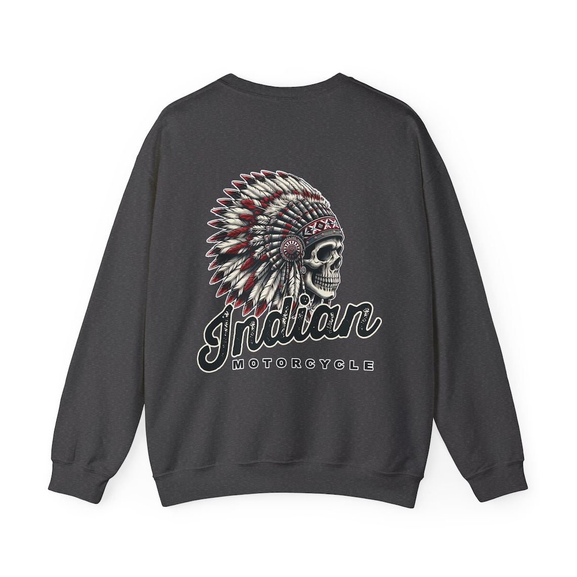 Indian Skull Motorcycle Sweatshirt, Indian Biker Sweatshirt, Custom ...