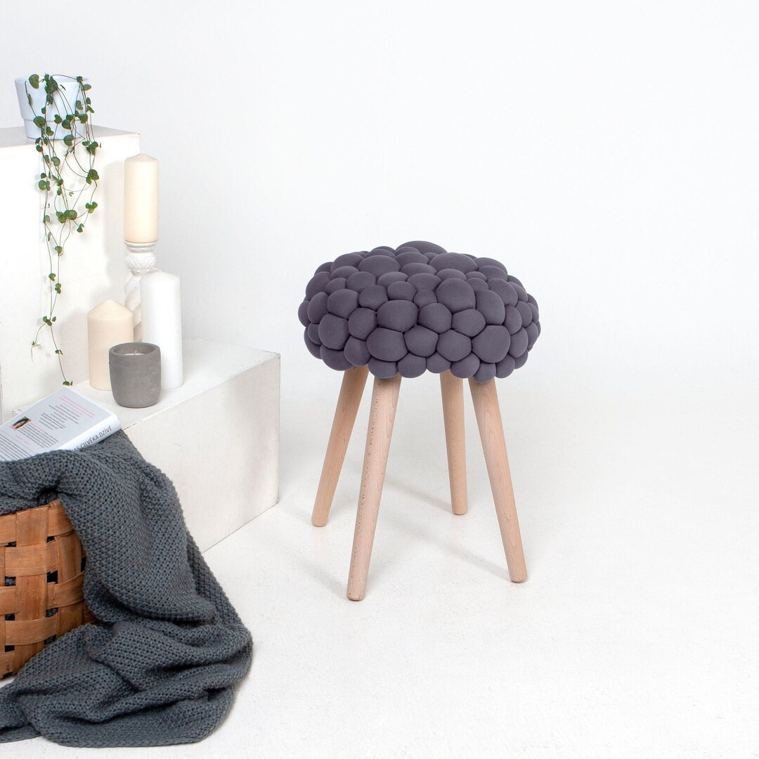 Dark Gray Design Stool With Comfy Bubbly Seating, as an Unusual ...