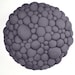 Dark Gray Bubbly Round Floor Pillow, Meditation Cushion, Comfy Ottoman ...