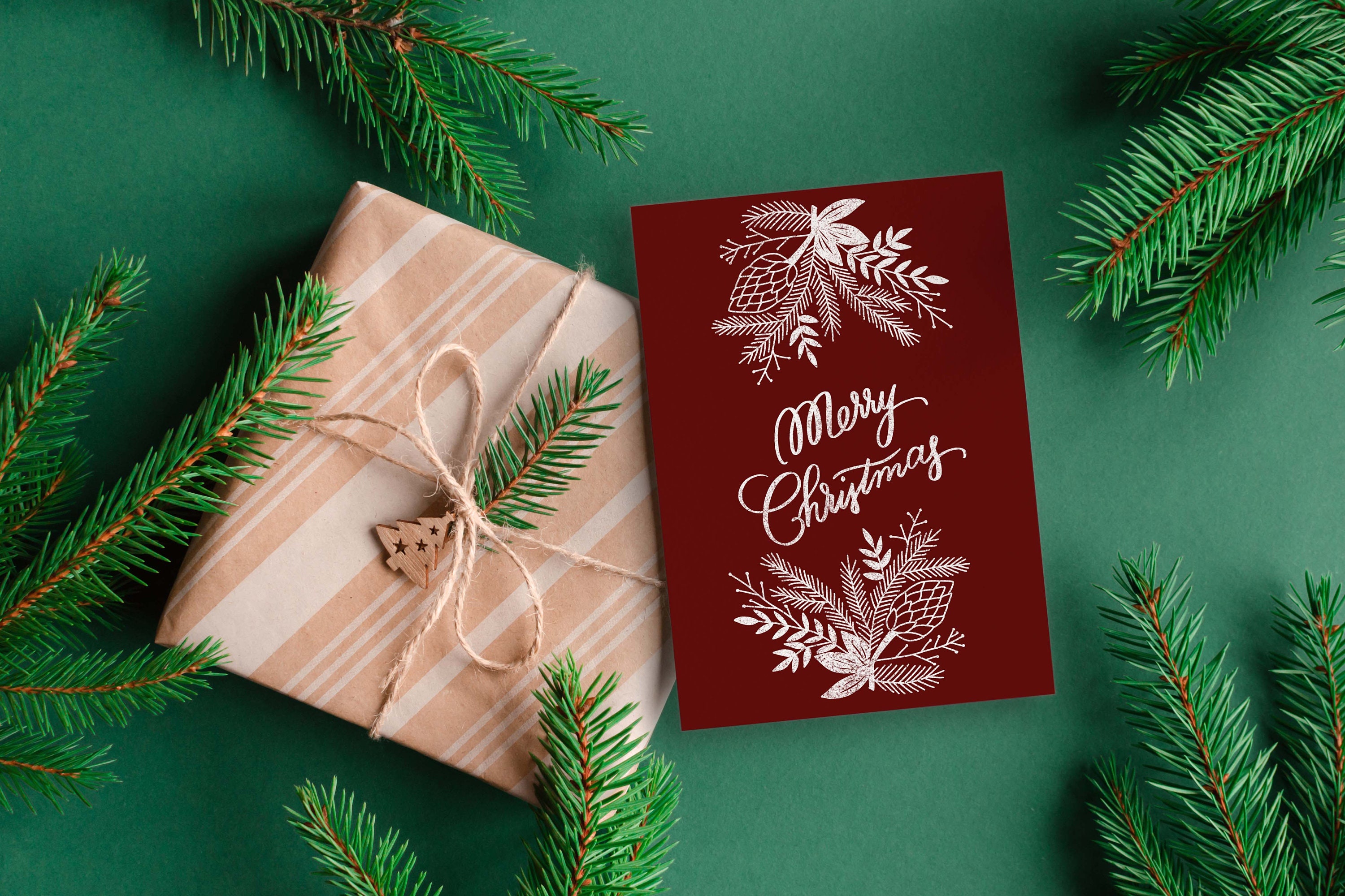 Printable Christmas Card, Merry Christmas, Instant Download, 5 X 7 ...
