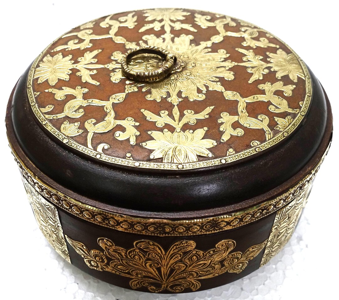 Wood Metal Box /vintage Handmade Box / Jewelry Box / Decorative Storage ...
