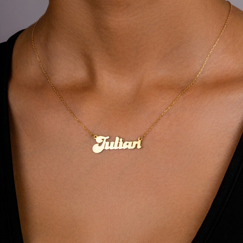 Gold Name Necklace - Etsy
