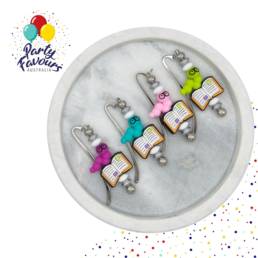 3D Bookworm Bookmark Silicone Beads Gifts Australia - Etsy