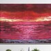 Abstract Red Sunset Painting Original Wall Art on Canvas Red Landscape ...
