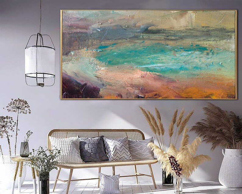 Extra Large Abstract Landscape Paintings On Canvas Colorful | Etsy