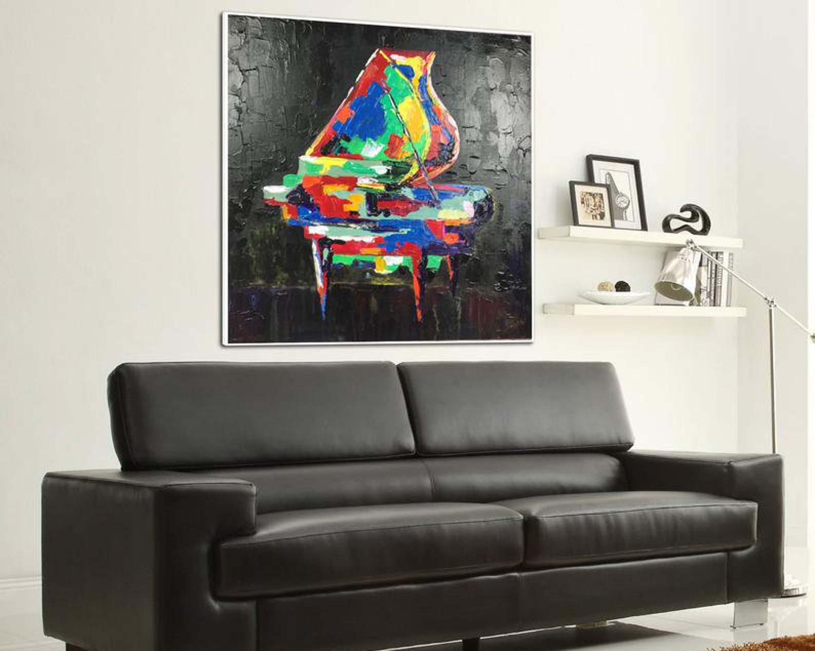 Abstract Rainbow Piano Painting on Canvas Colorful Still Life - Etsy