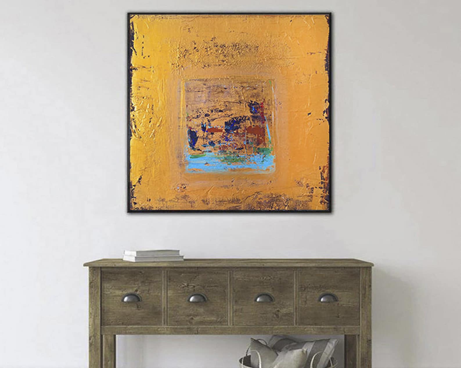 Large Original Abstract Art Contemporary Canvas Wall Art Gold | Etsy