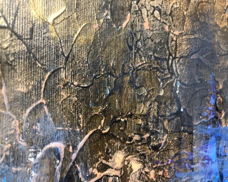 Large Abstract Paintong Original Fine Art on Canvas Gold | Etsy