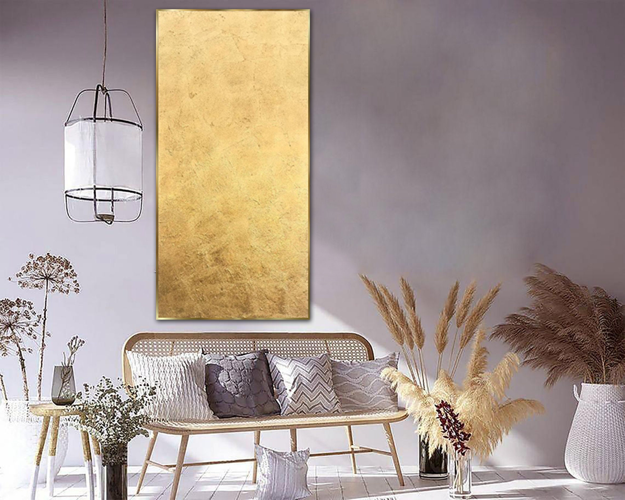 Abstract Gold Painting on Canvas Original Golden Fine Art - Etsy