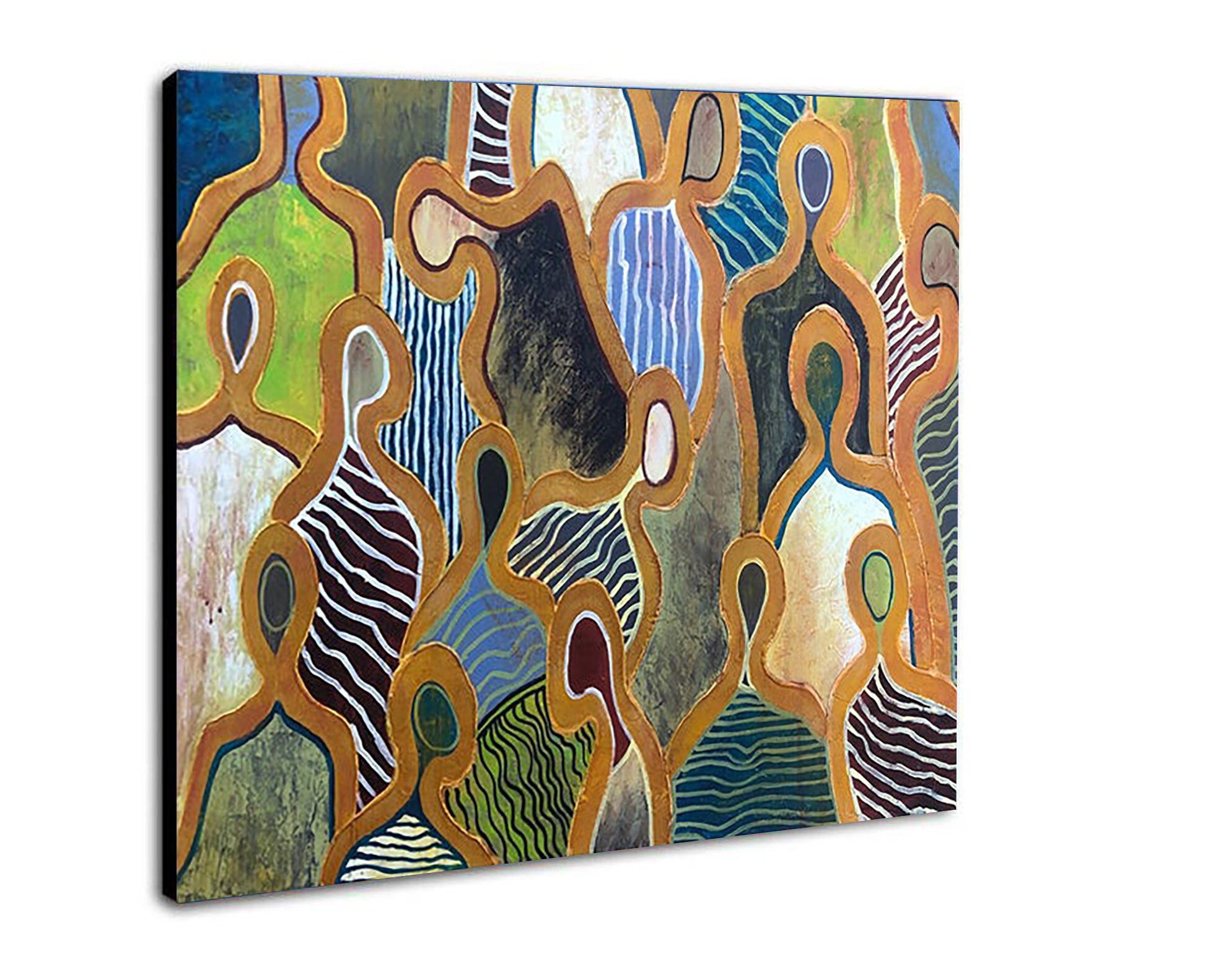 Human Abstract Painting Human Fine Art Large Canvas Framed - Etsy