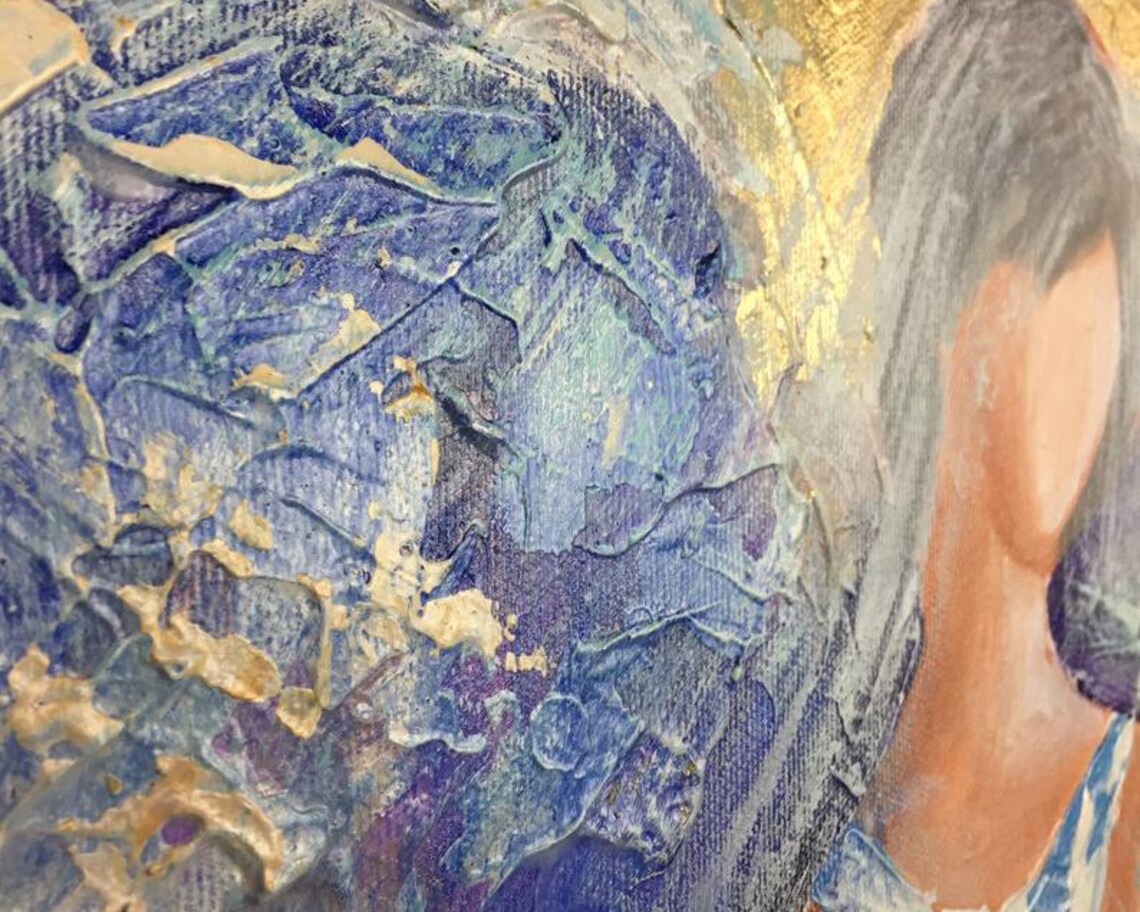 Large Acrylic Angel Paintings on Canvas Creative Home Decor - Etsy