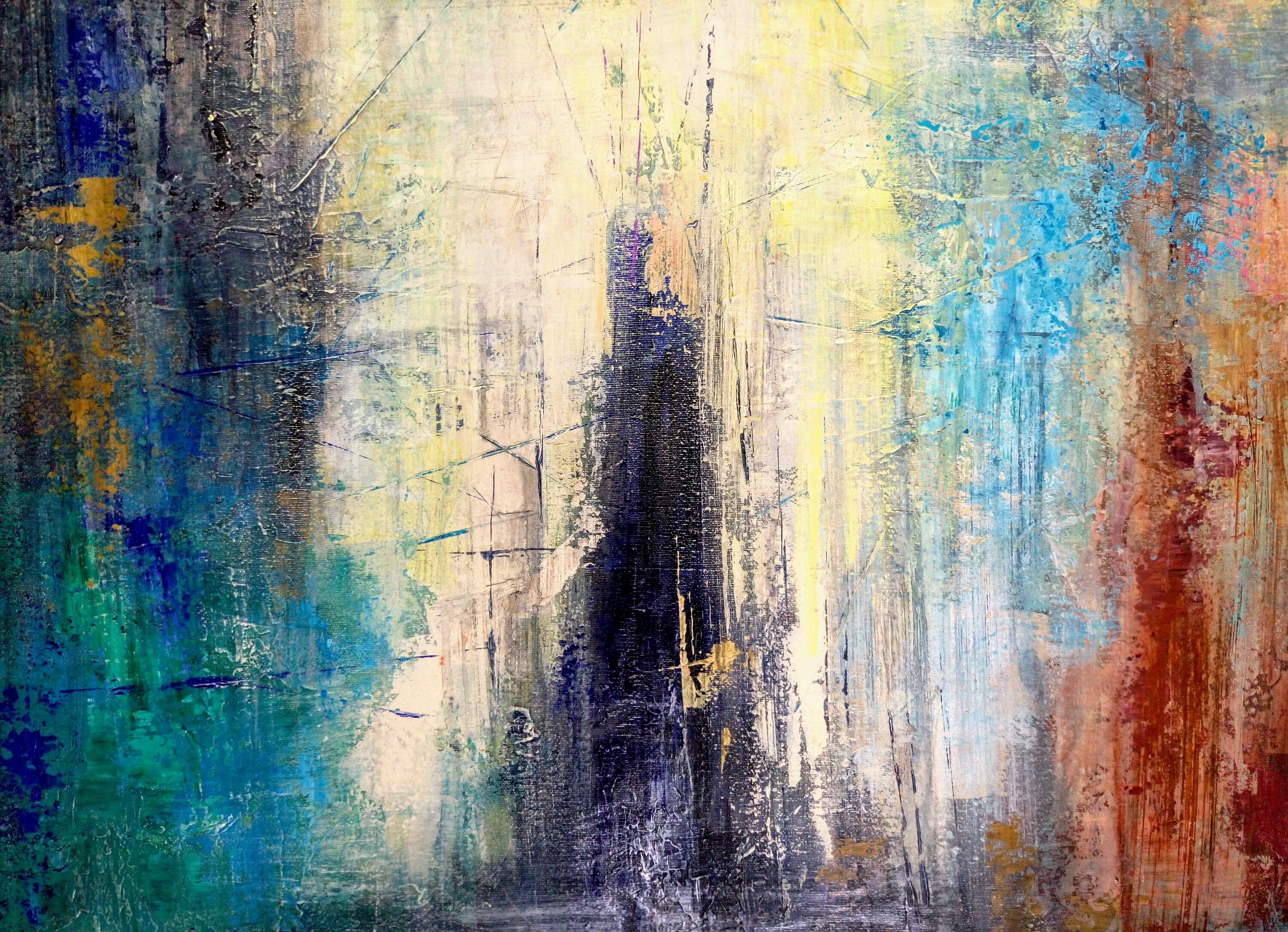 Extra Large Modern Yellow Canvas Art Fine Art Abstract Etsy UK