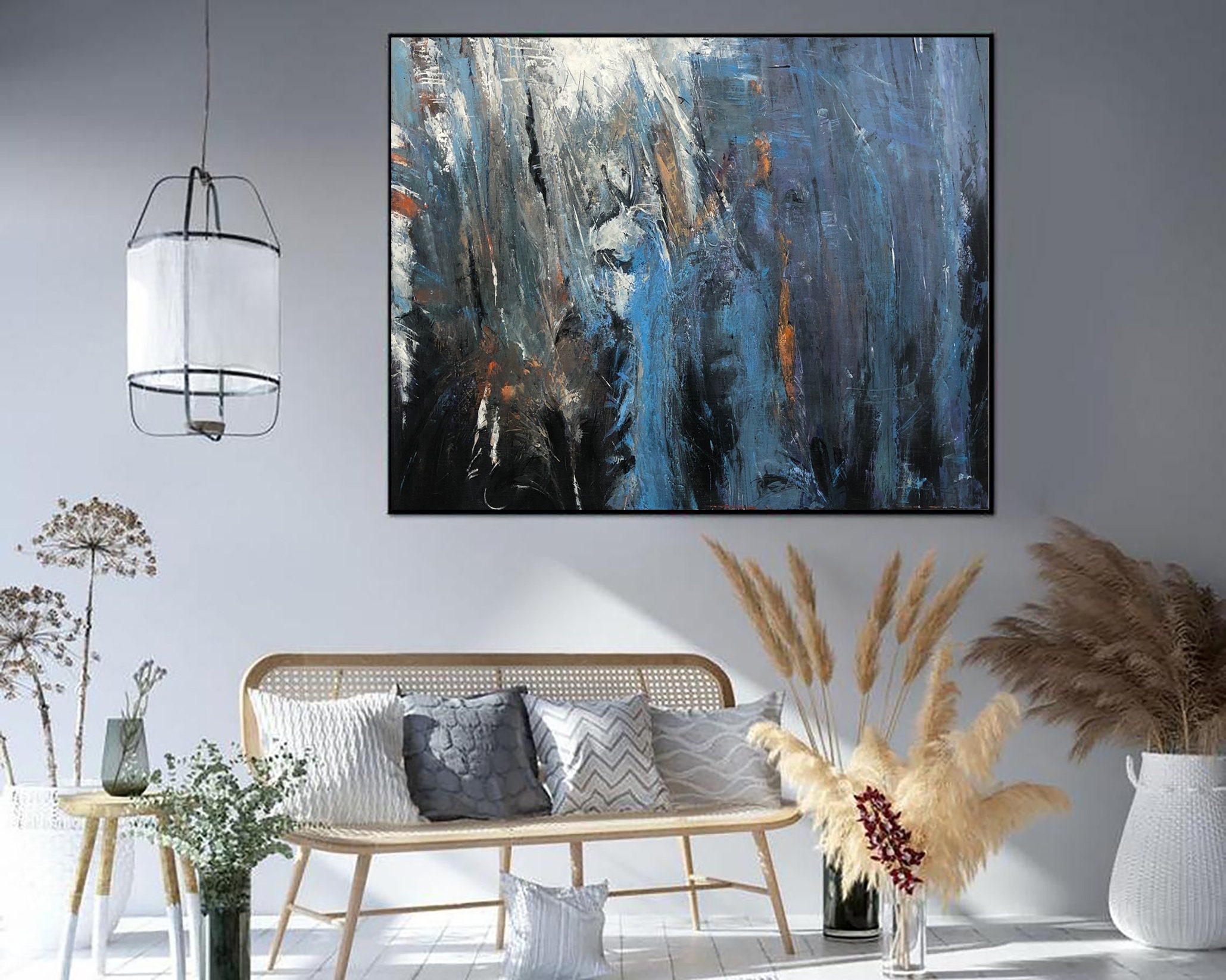 Abstract Painting on Canvas Abstract Canvas Art Modern Oil | Etsy