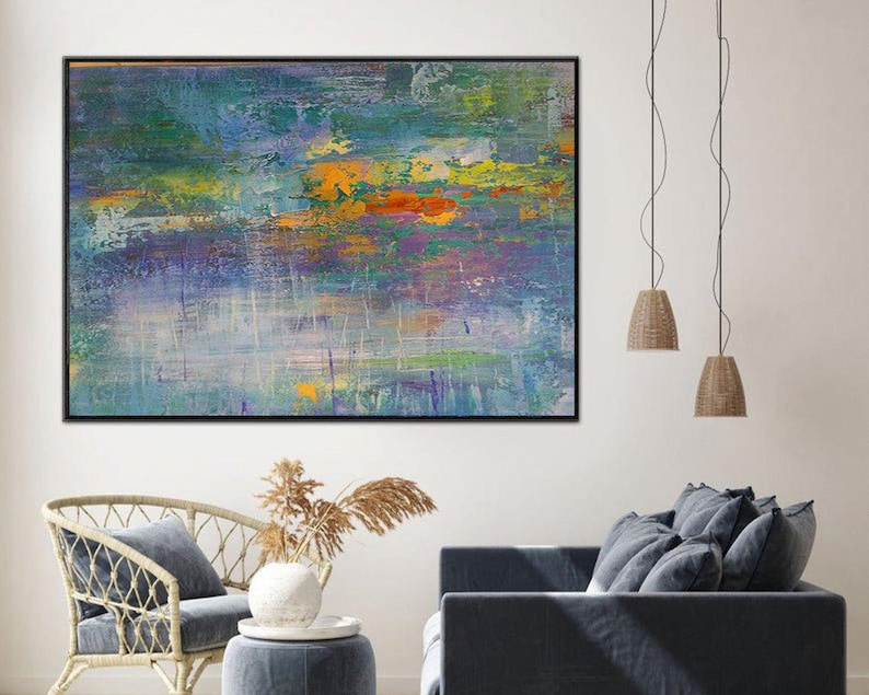 Vibrant Textured Abstract Canvas Painting | Colorful Modern Wall Art - Etsy