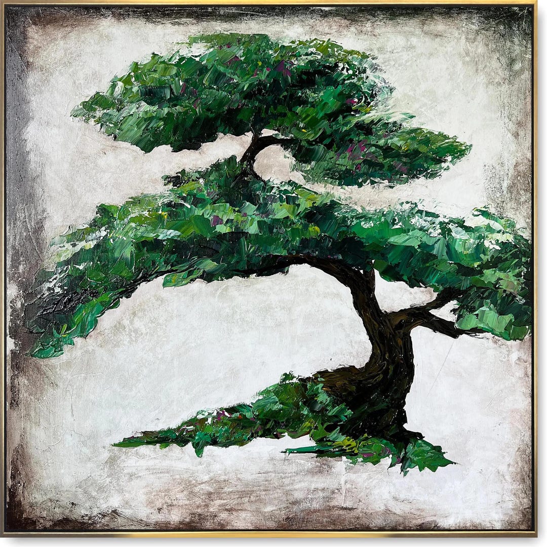 Tree Paintings on Canvas Original Abstract Painting Modern Home Decor ...
