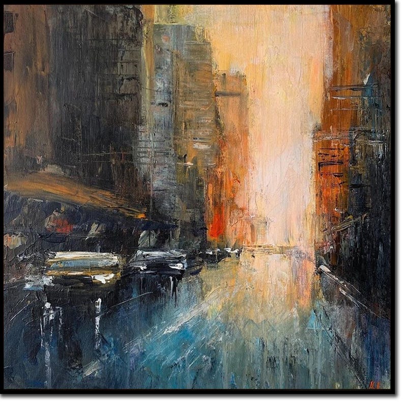 Abstract City Art - Etsy