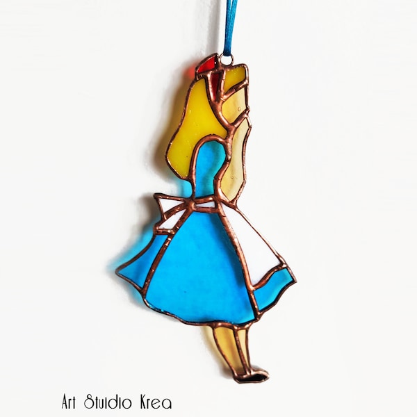 Stained Glass Alice in Wonderland - Etsy