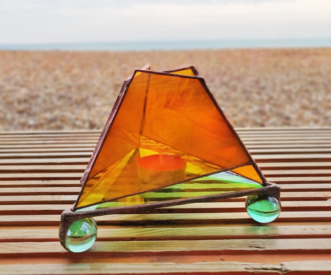 Glass Pyramid Candle Holder (GIFT ART) - Etsy
