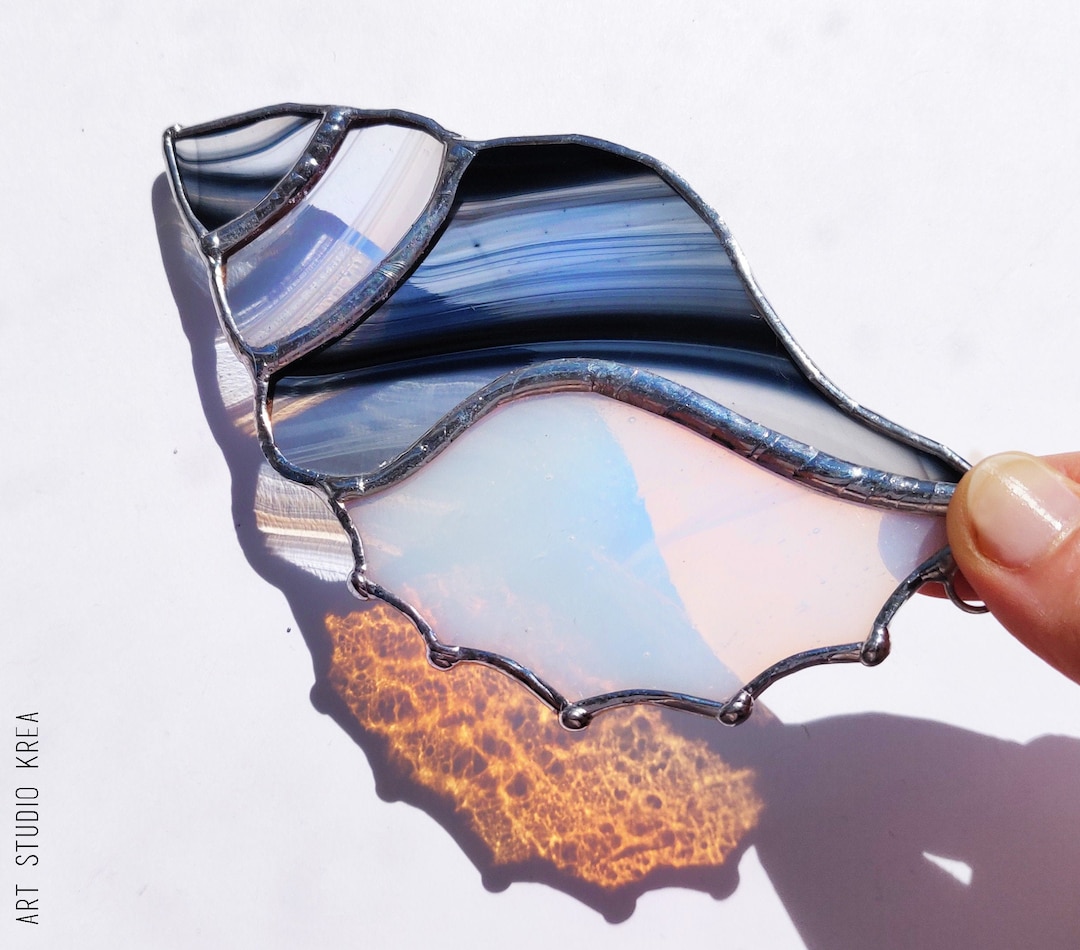 Summer Glass Hanging Decoration [SHELL 4] Stained Glass, Ornament ...