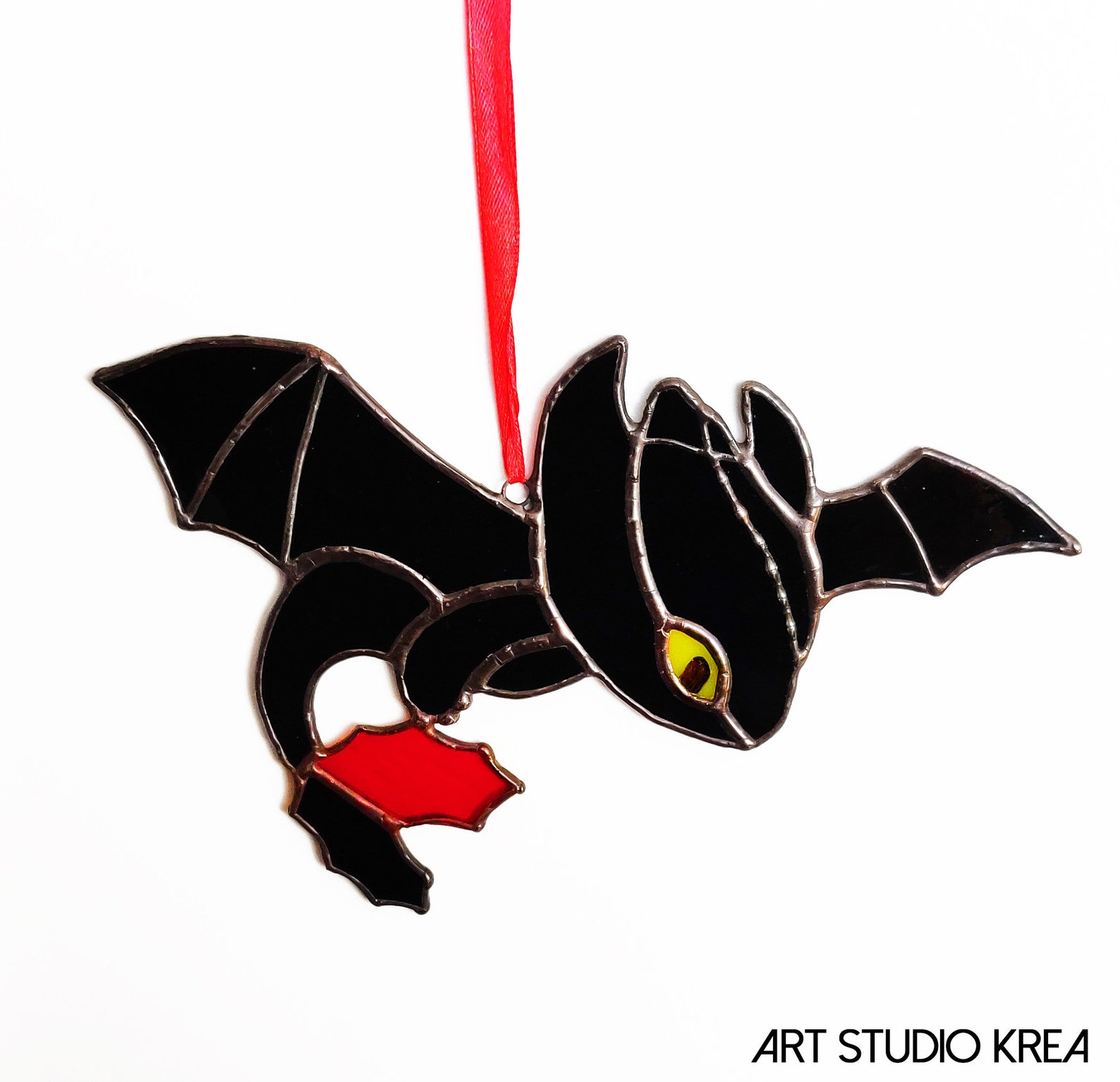 Love is in the Air Dragons HTTYD Hanging Suncatcher Stained Glass ...