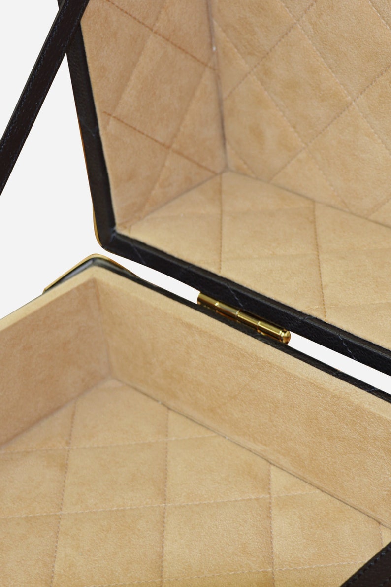 Leather Trunk Garment Bag Suitcase Travel Real Leather & Wood Handmade ...