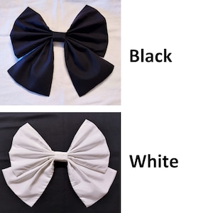 Jumbo 12" Large Cotton Fabric Bow, Multiple Colors, Oversized Cosplay ...