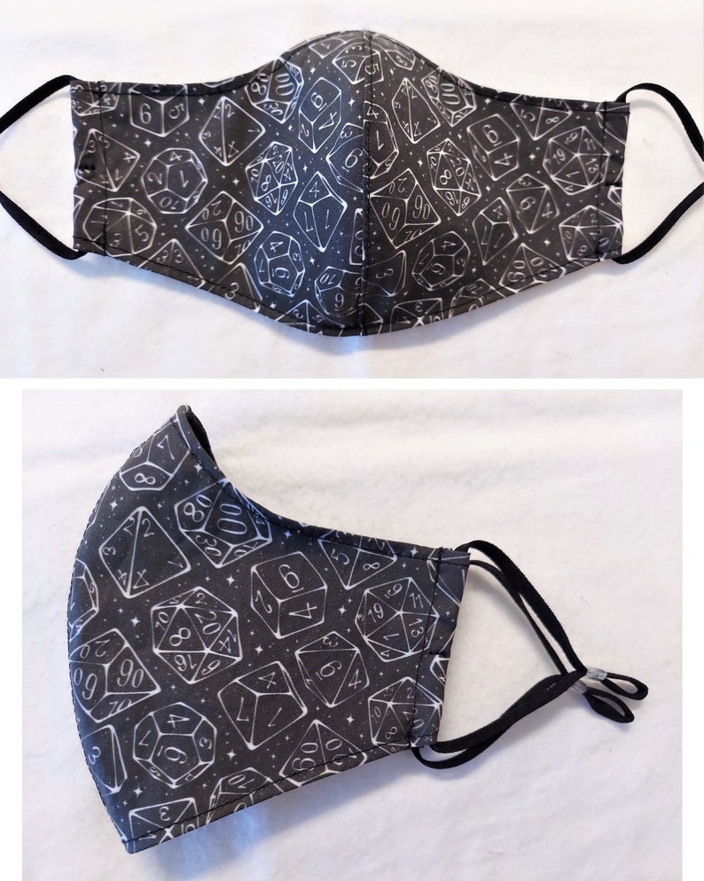 Geek Culture Contoured Masks 2 Layer Cotton Fabric With | Etsy