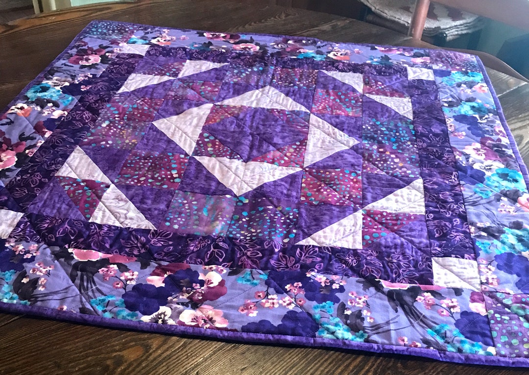 Handmade Batik Quilted Table Topper - One of a Kind - Artisan Hand ...