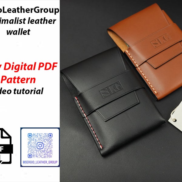 Minimalist Leather Wallet Template - Etsy