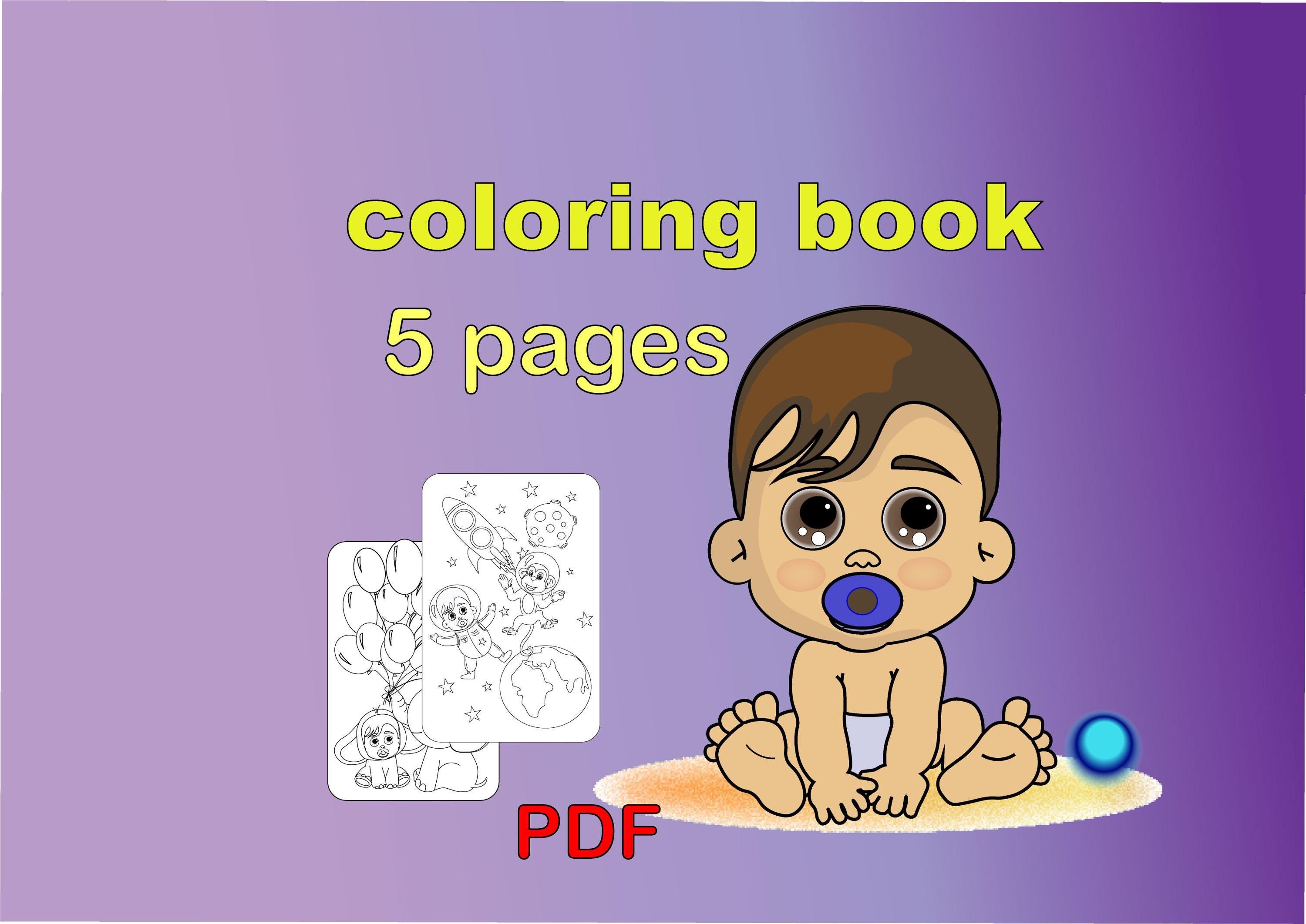 Coloring Book 5 Pages PDF File Coloring Book for Kids Coloring Book ...