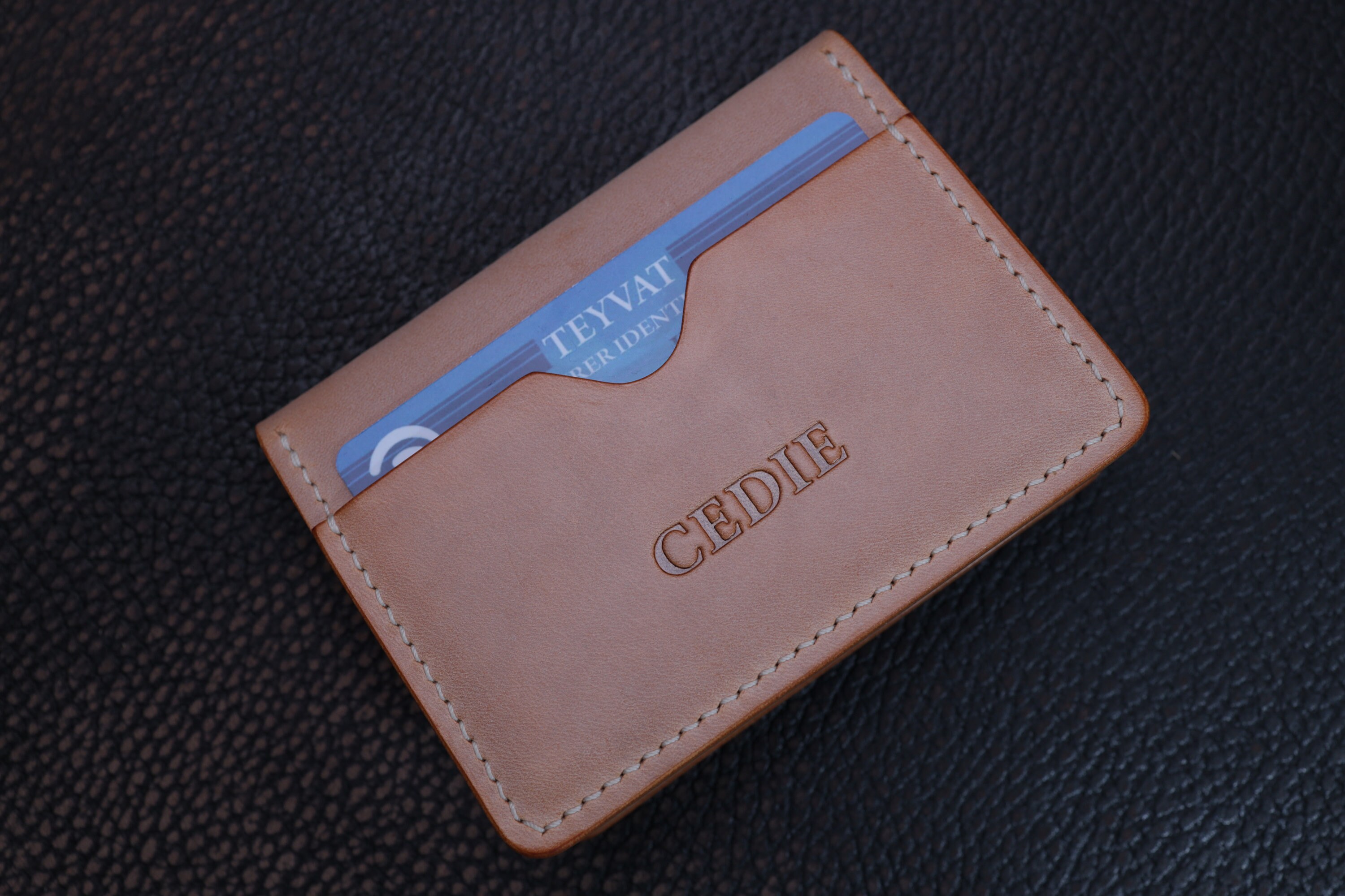 Leather ID Holder Id Card Cover ID Window Wallet Double ID Wallet ...