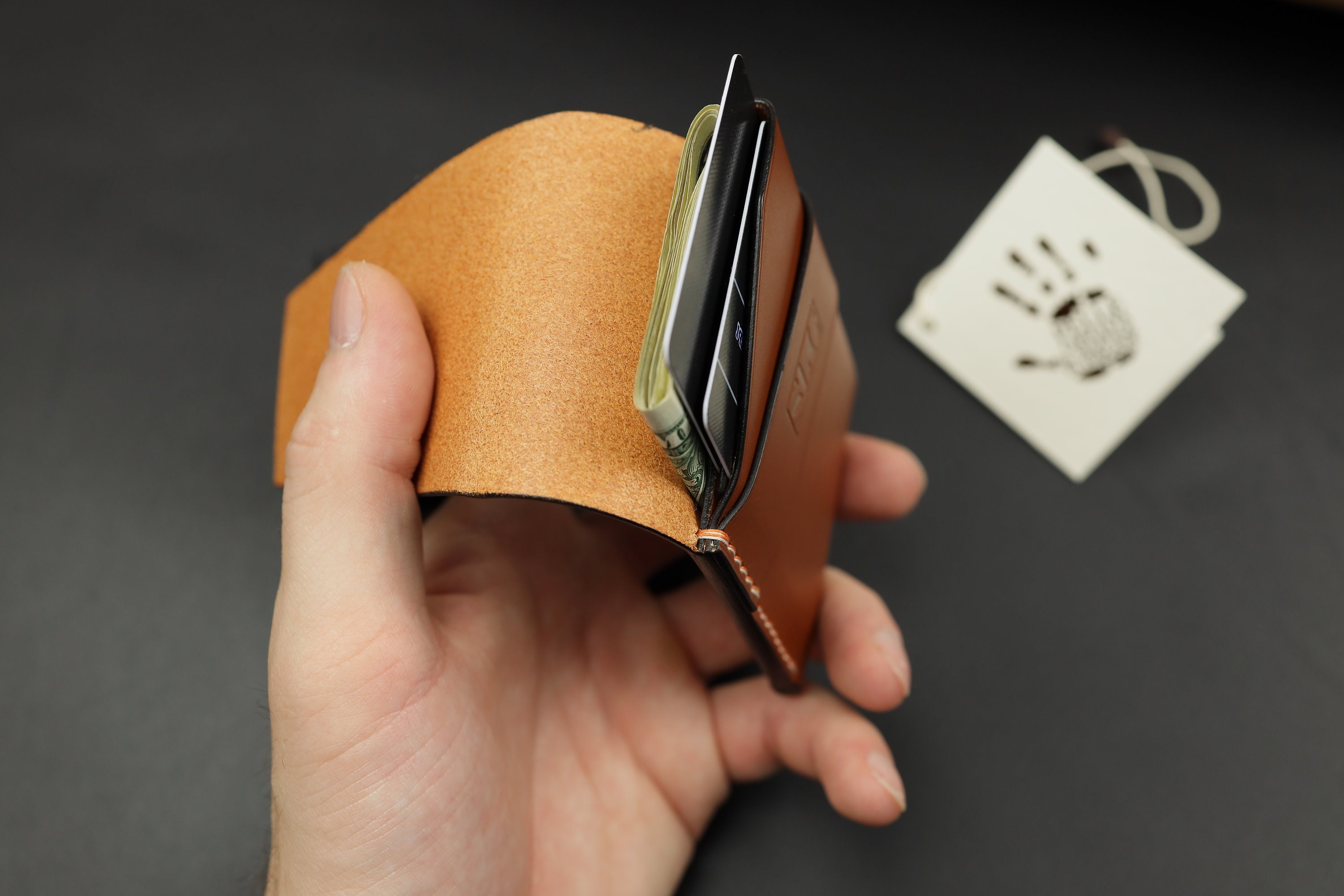 Minimalist Leather Wallet PDF Pattern Slim Wallet Template Leather Card ...