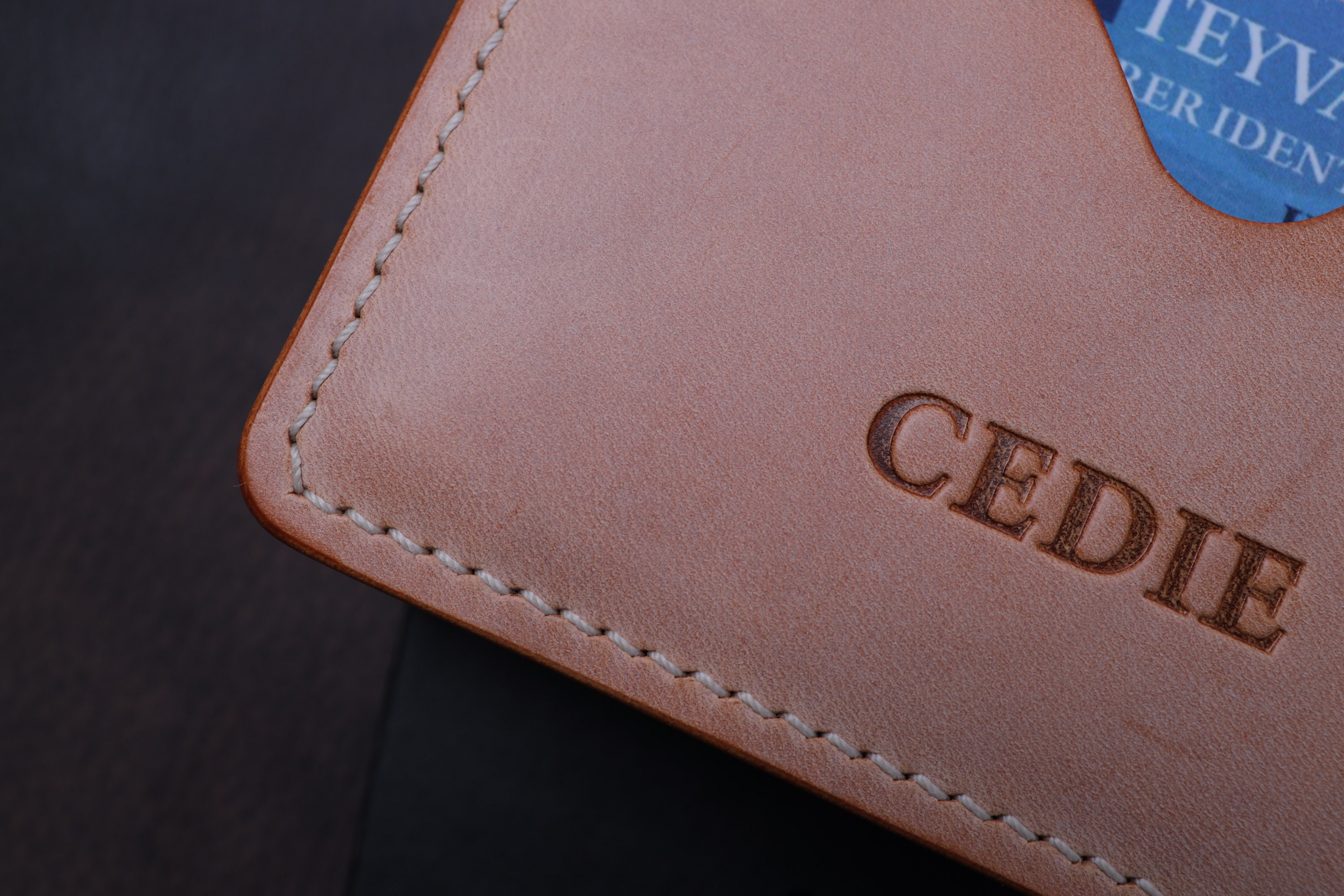 Leather ID Holder Id Card Cover ID Window Wallet Double ID Wallet ...