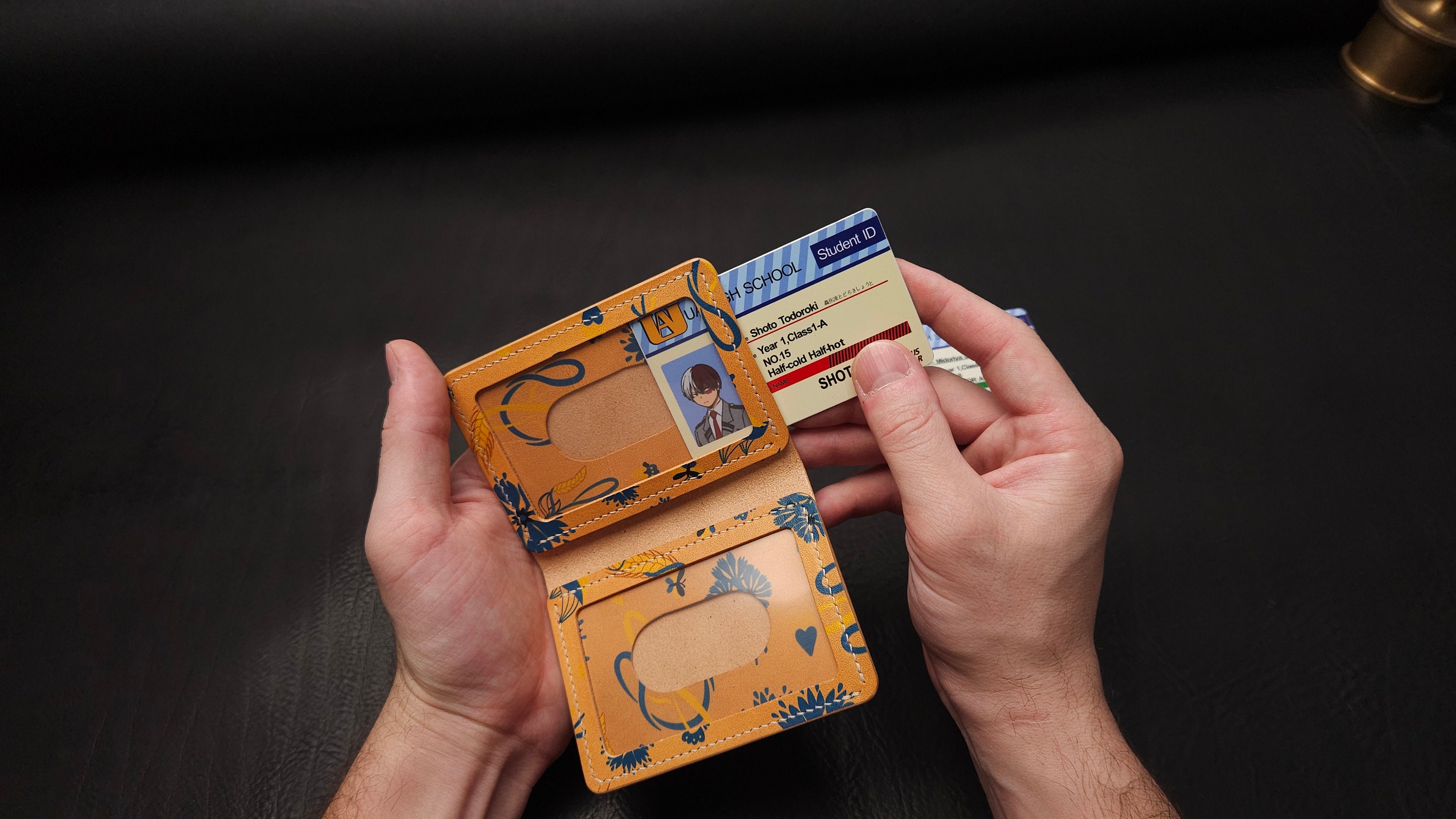 Vertical ID Holder Id Card Cover ID Window Wallet Double ID Wallet ...