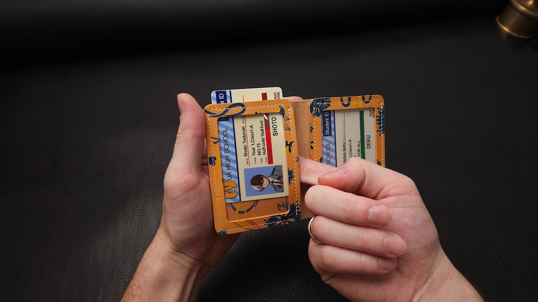 Vertical ID Holder Id Card Cover ID Window Wallet Double ID Wallet ...